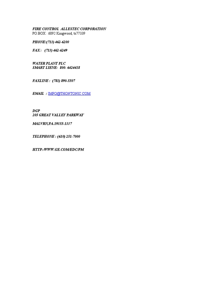 Fire Control Allestec Corporation 1 | PDF