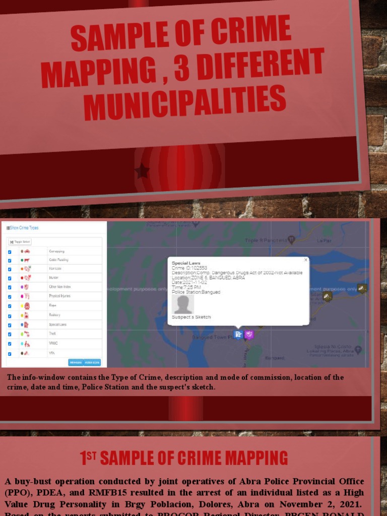Sample of Crime Mapping 3 Different Municipalities 1 | PDF | Police ...