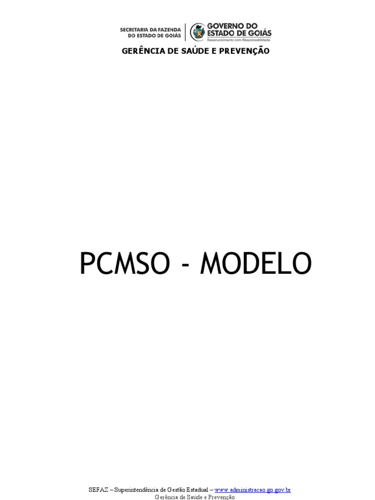Modelo de Pcmso | PDF | Gestão de recursos humanos | Remédio