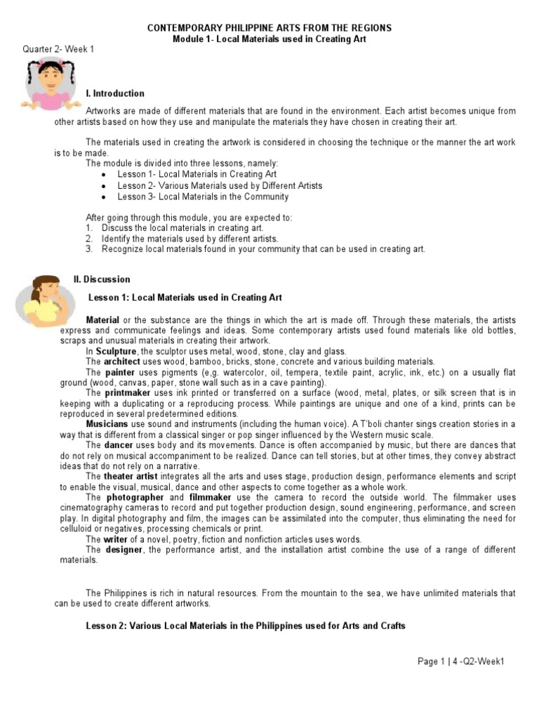 CPAR Q2-Week-1 SLM | PDF | Paintings | The Arts