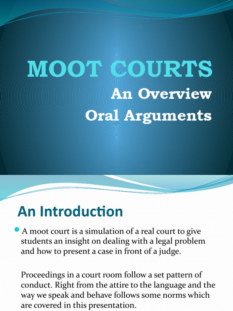 Moot Courts: An Overview Oral Arguments | PDF | Judge | Prayer