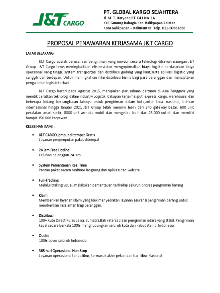 Proposal Kargo Mitra | PDF