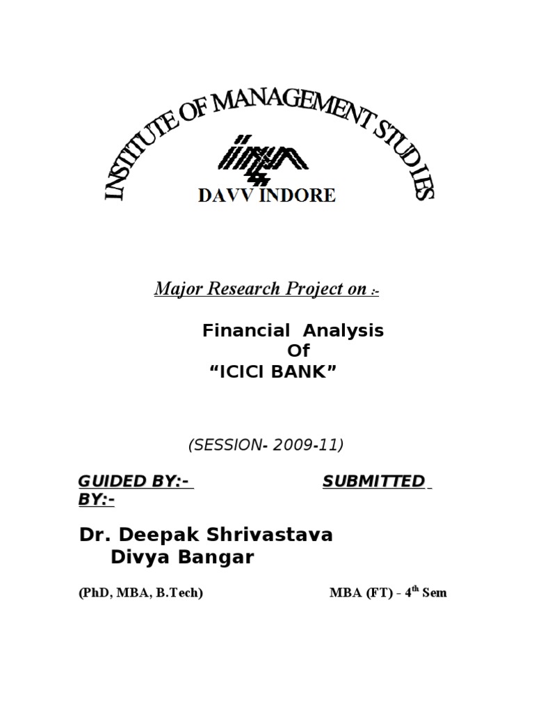 Major Research Project On: Dr. Deepak Shrivastava Divya Bangar | PDF ...