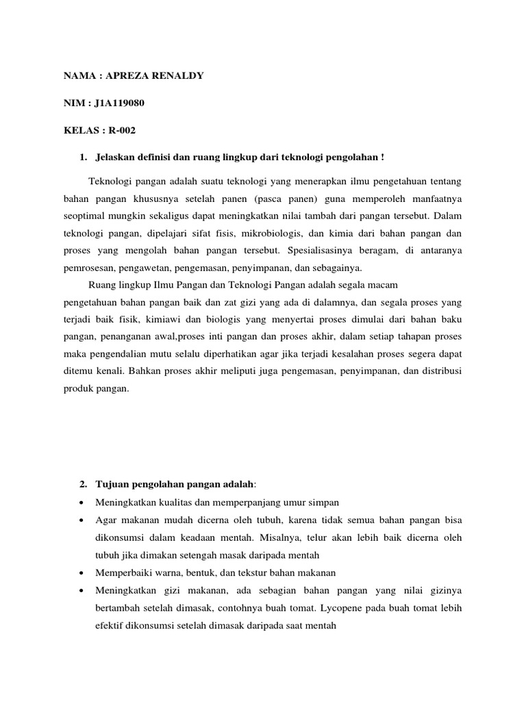TPP Apreza Renaldy Kel.1 J1A119080 R2 | PDF | Kesehatan Holistik ...