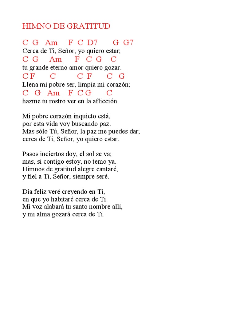 HImno de Gratitud | PDF