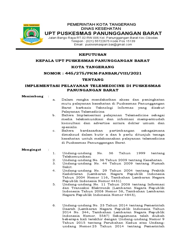 Telemedicine di Puskesmas Panbar | PDF | Kesehatan Holistik | Sains & Matematika