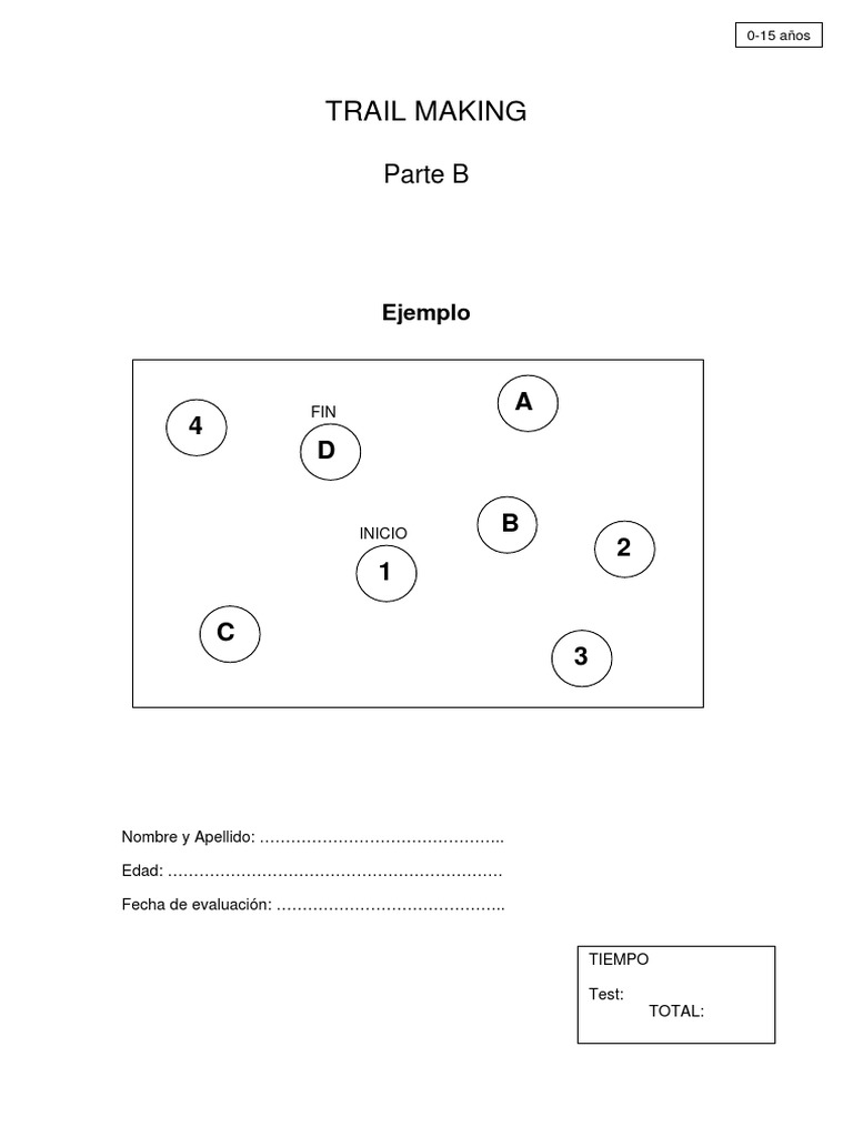 Test Trail Making B Niños | PDF