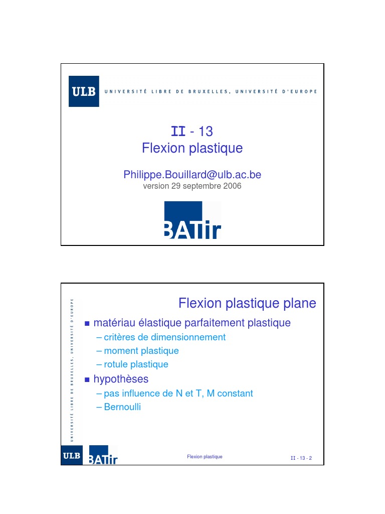 Flexion Plastique et Rotules Plastiques | PDF | Flexion (matériau ...