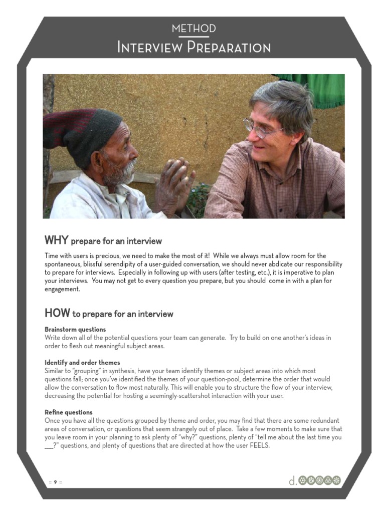 Interview Method Cards | PDF | Question | Body Language