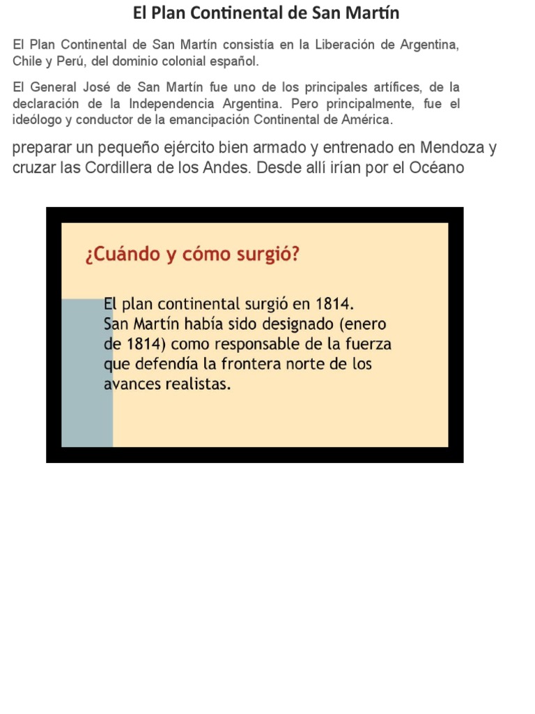 El Plan Continental de San Martín | PDF