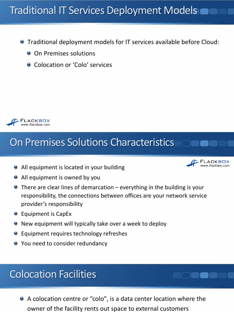 Traditional IT Deployment Models | PDF