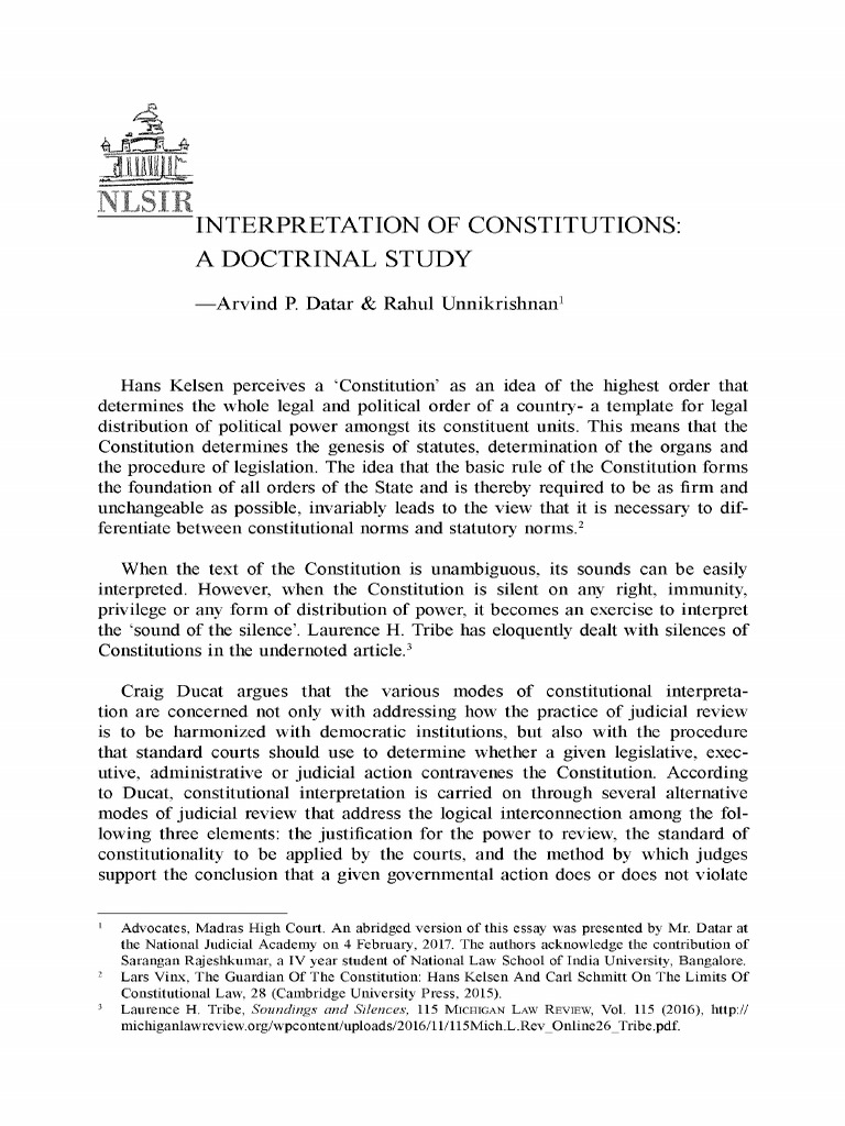 Arvind P. Datar & Rahul Unnikrishnan | PDF | Supreme Court Of India ...