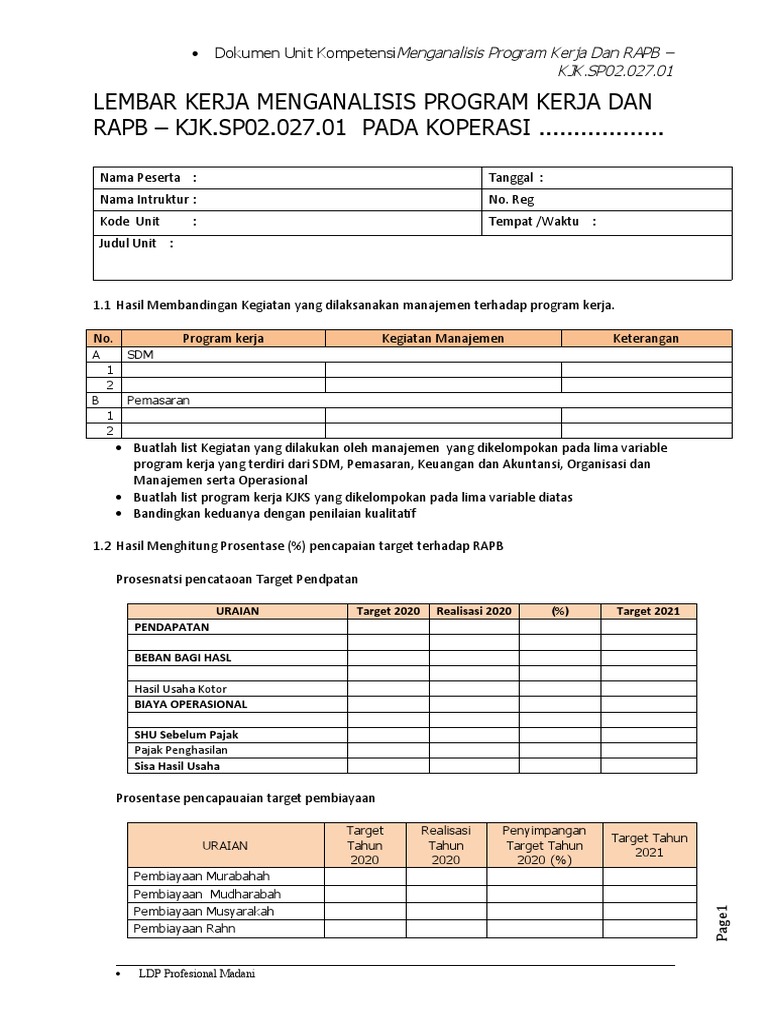04 - Contoh KK Menganalisa PK Dan Rapb | PDF