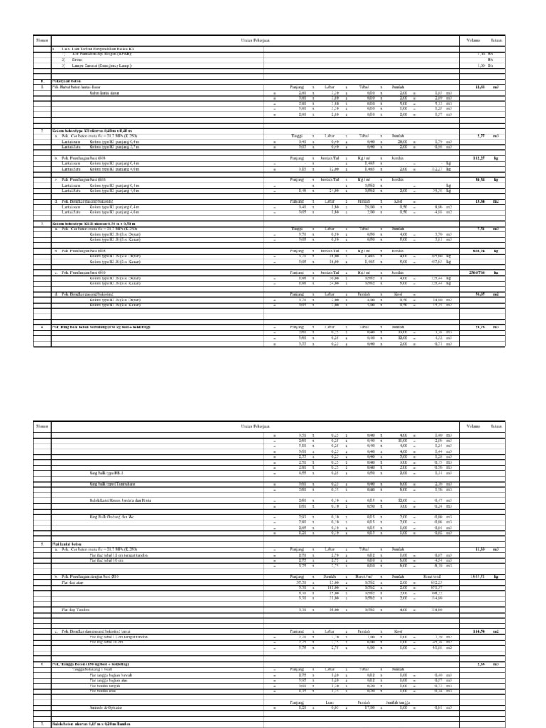 Contoh Format Backup Data Proyek | PDF