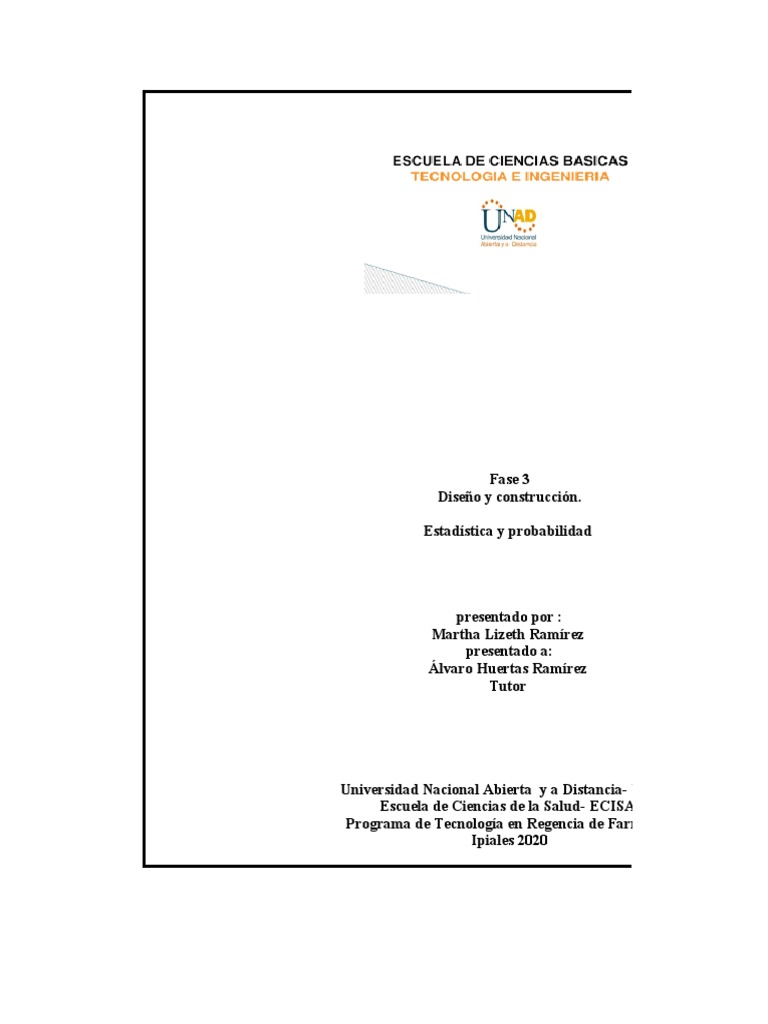 Fase 3 Diseño y Construcción | PDF | Probabilidad | Teoría