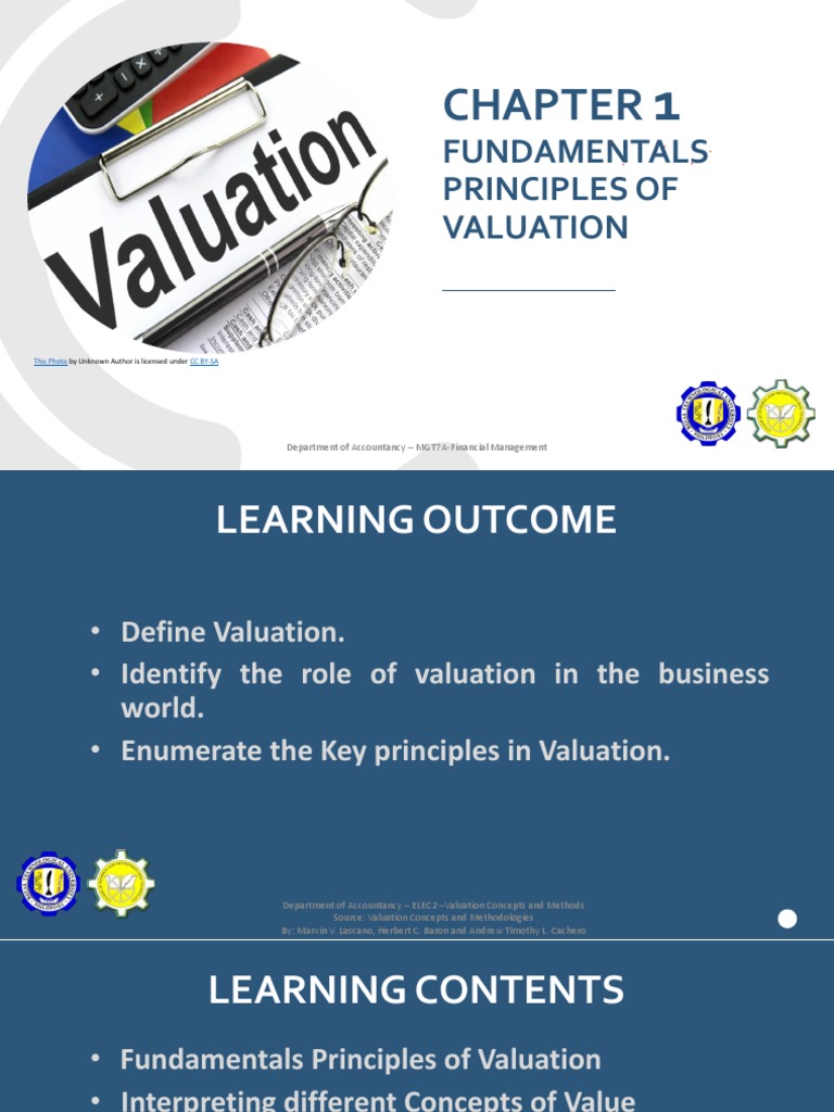 ELEC2 - Module 1 - Fundamentals Principles of Valuation | PDF ...