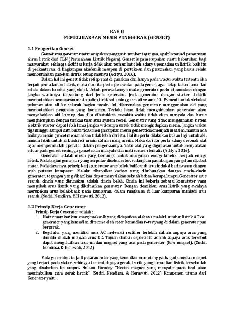 Panduan Pemeliharaan Genset | PDF | Sains & Matematika | Komputer