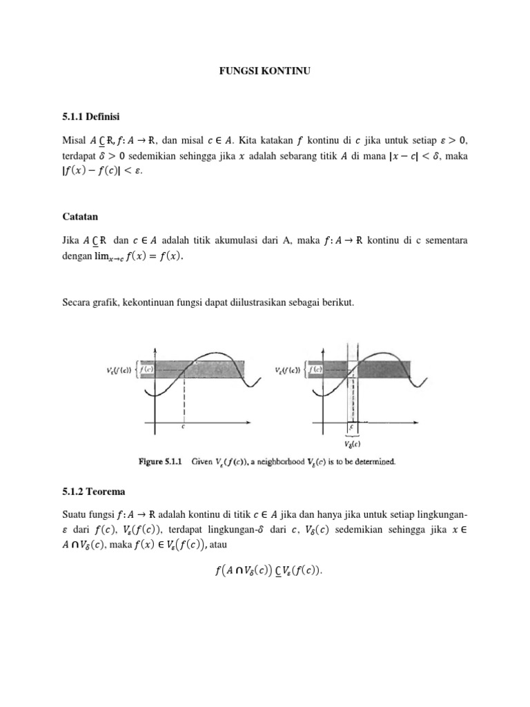Definisi dan Syarat Fungsi Kontinu | PDF | Sains & Matematika