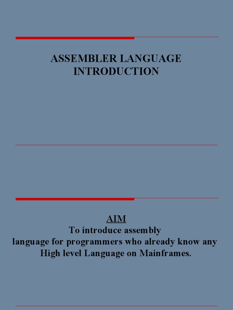 Assembler Intro | PDF | Binary Coded Decimal | Assembly Language