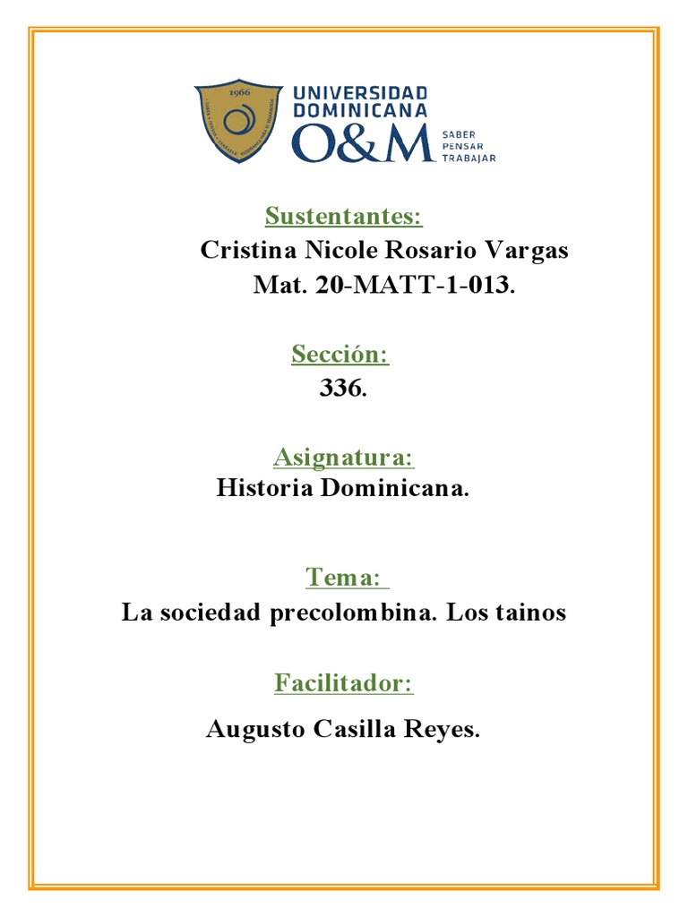 Sociedad y cultura de los taínos | PDF | Pueblos Indígenas de las Américas