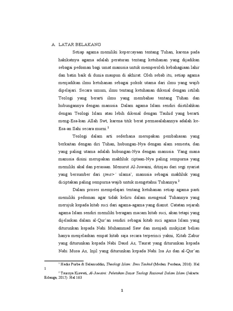 Teologi Ke-Esa-An Tuhan Dalam Kitab-Kitab Samawi | PDF | Agama ...