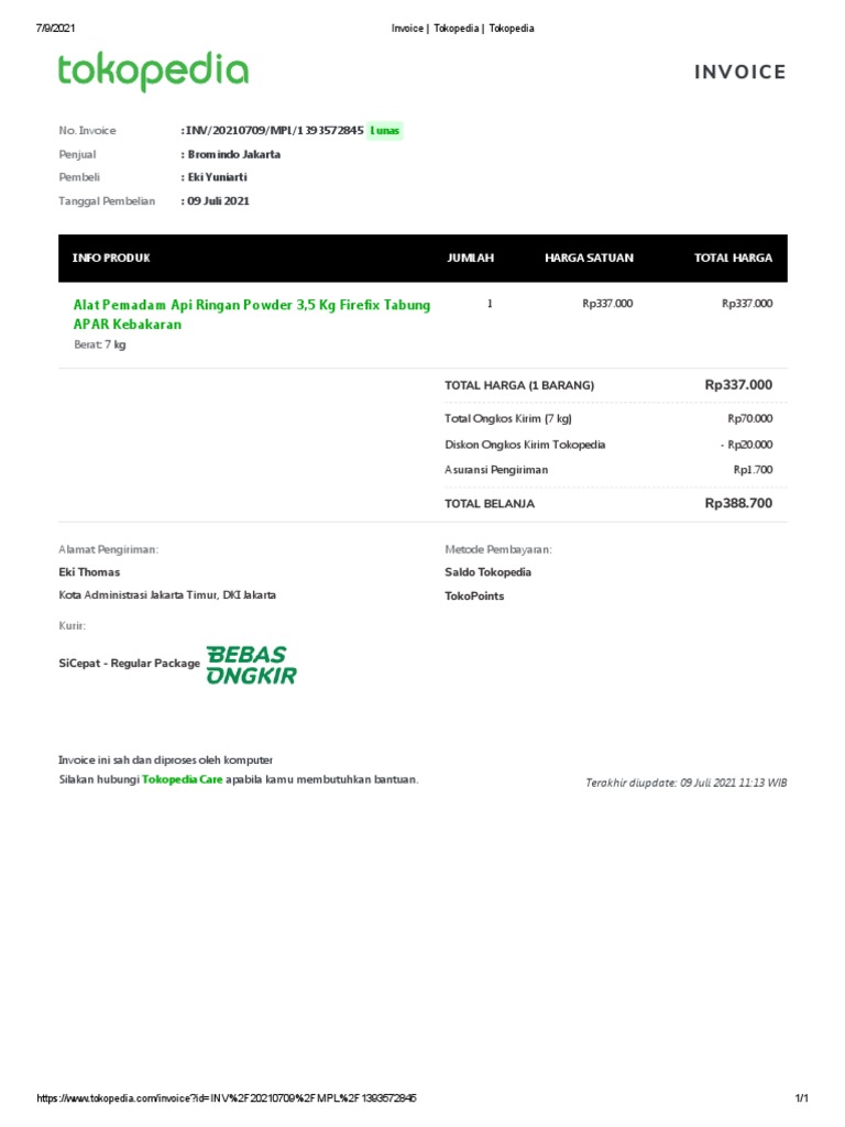 Eki Thomas - Invoice | PDF