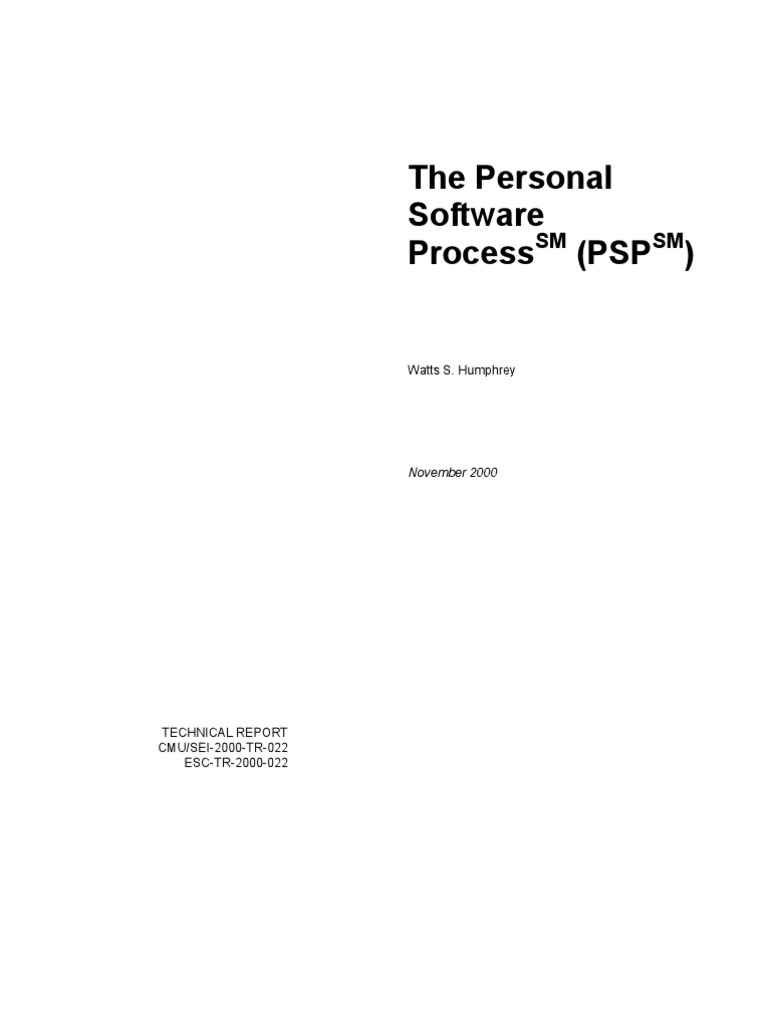 The Personal Software Process | PDF