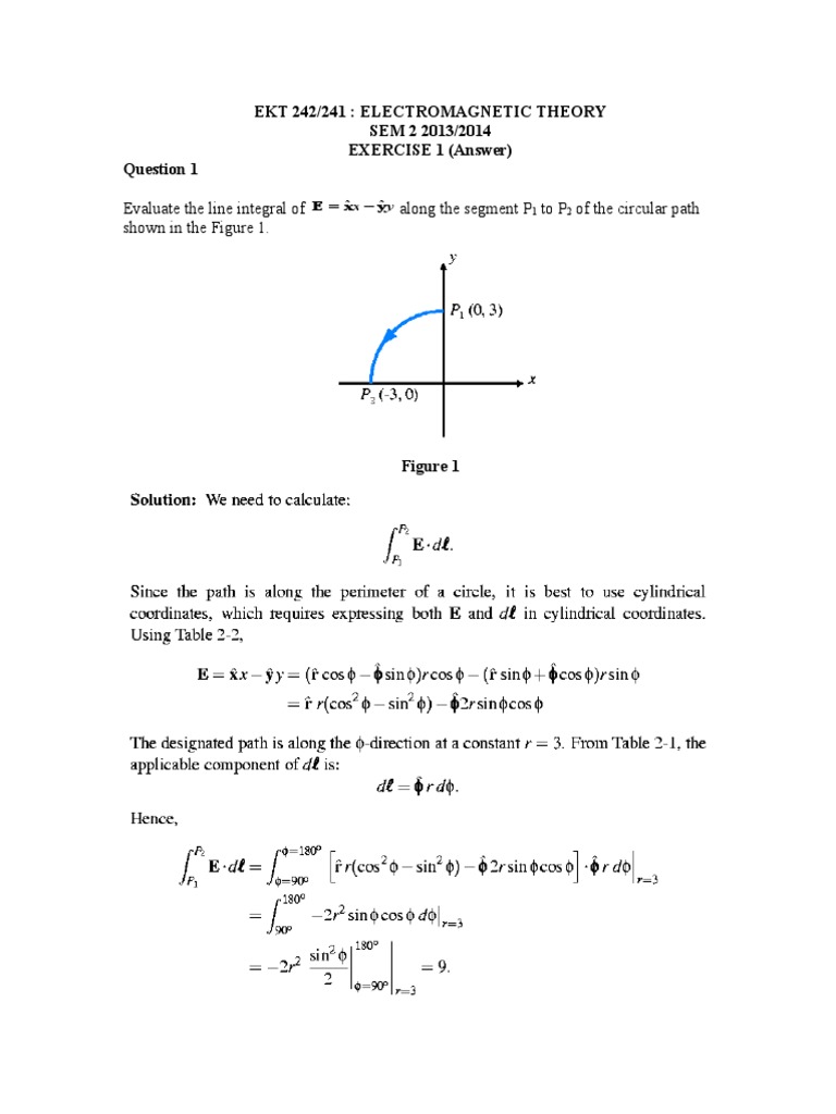 Exercise 1 - Answer | PDF | Trigonometric Functions | Multivariable Calculus