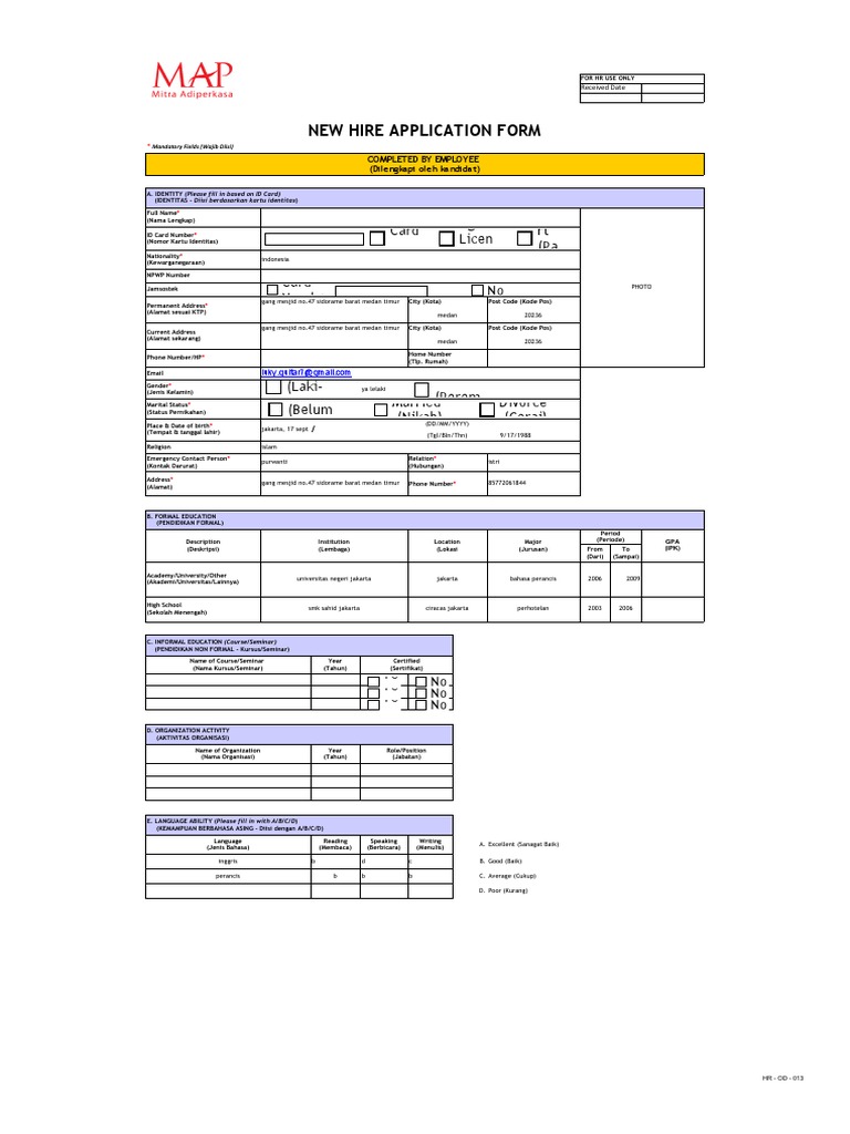 New Hire Form | PDF