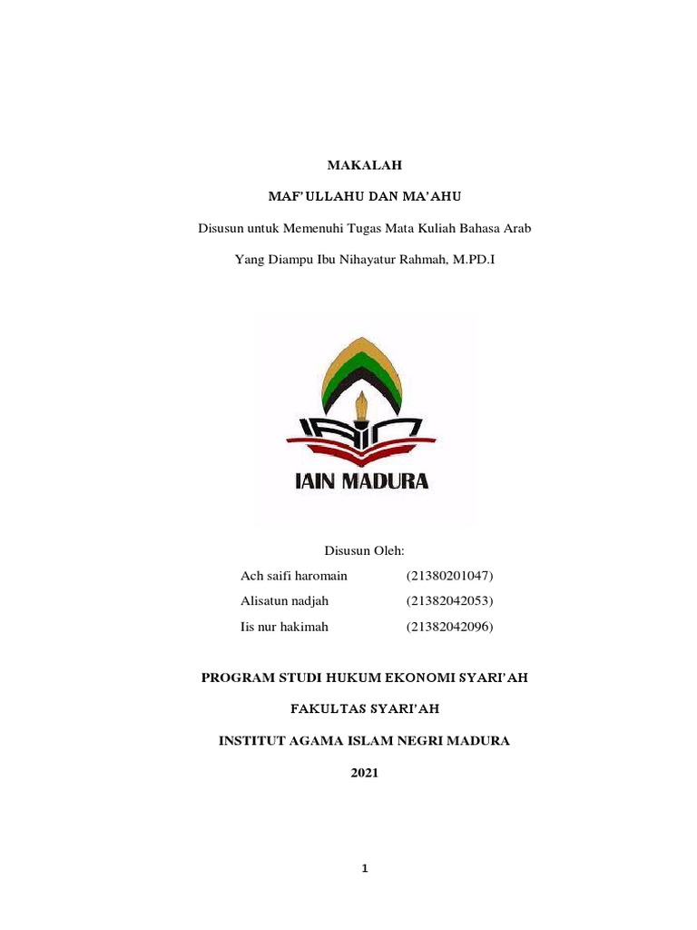 Makalah Bhs Arab | PDF