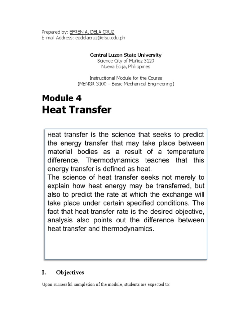 Module 4. Heat Transfer | PDF | Heat Transfer | Heat