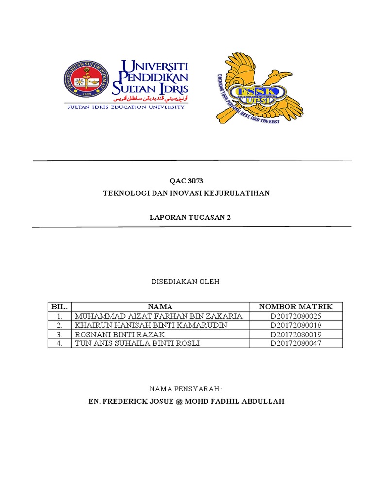 Laporan Tugasan 2 Tekno Ino | PDF