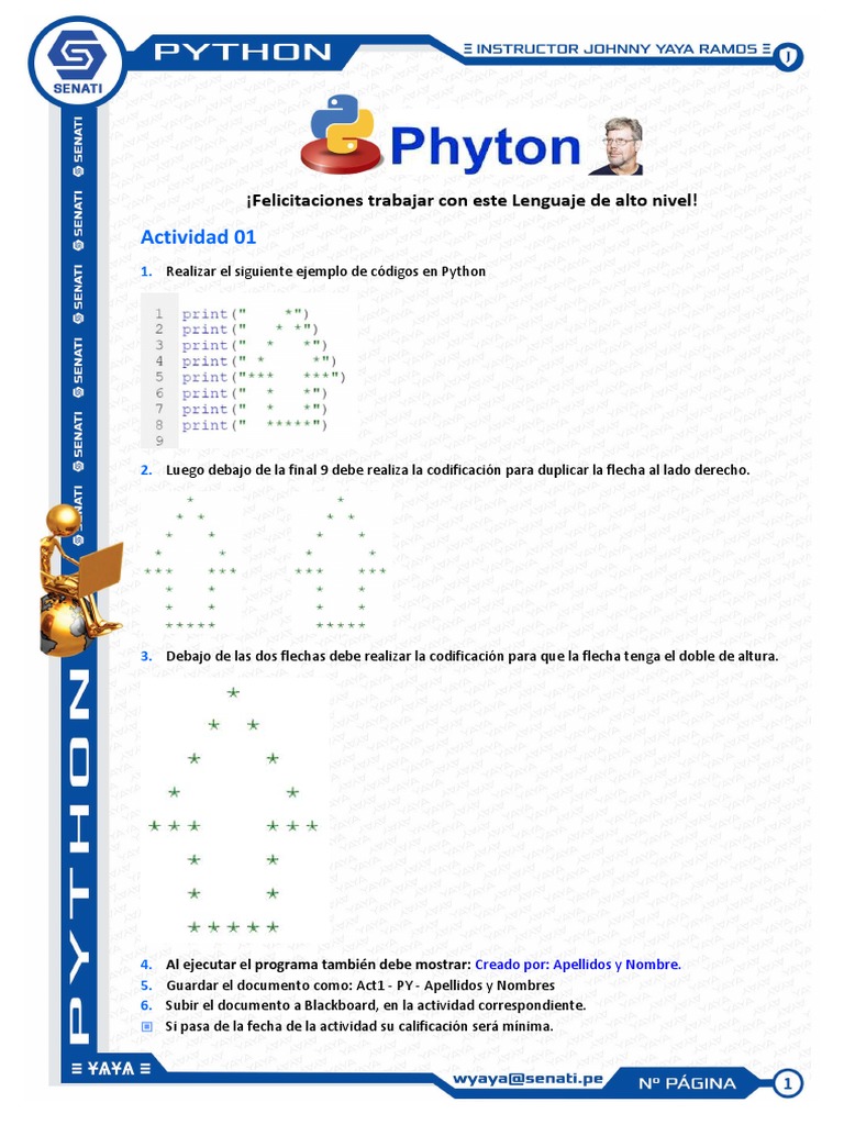 Actividad 01 - Python | PDF