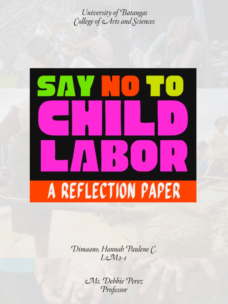 Child Labor Reflection Paper | PDF