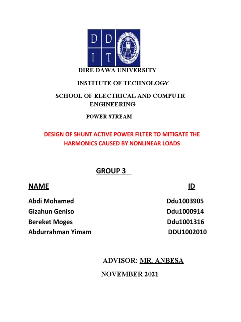 Dire Dawa Universit1 | PDF | Transformer | Ac Power