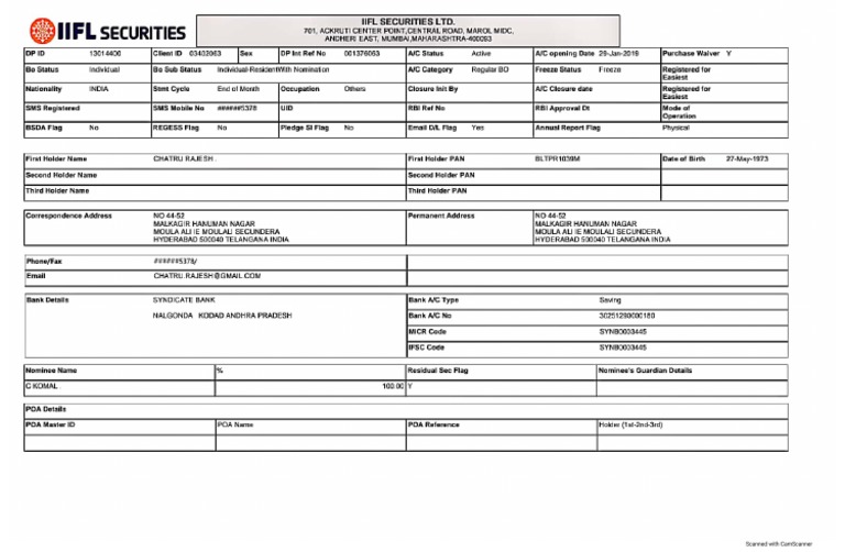 CDSL CML Report | PDF