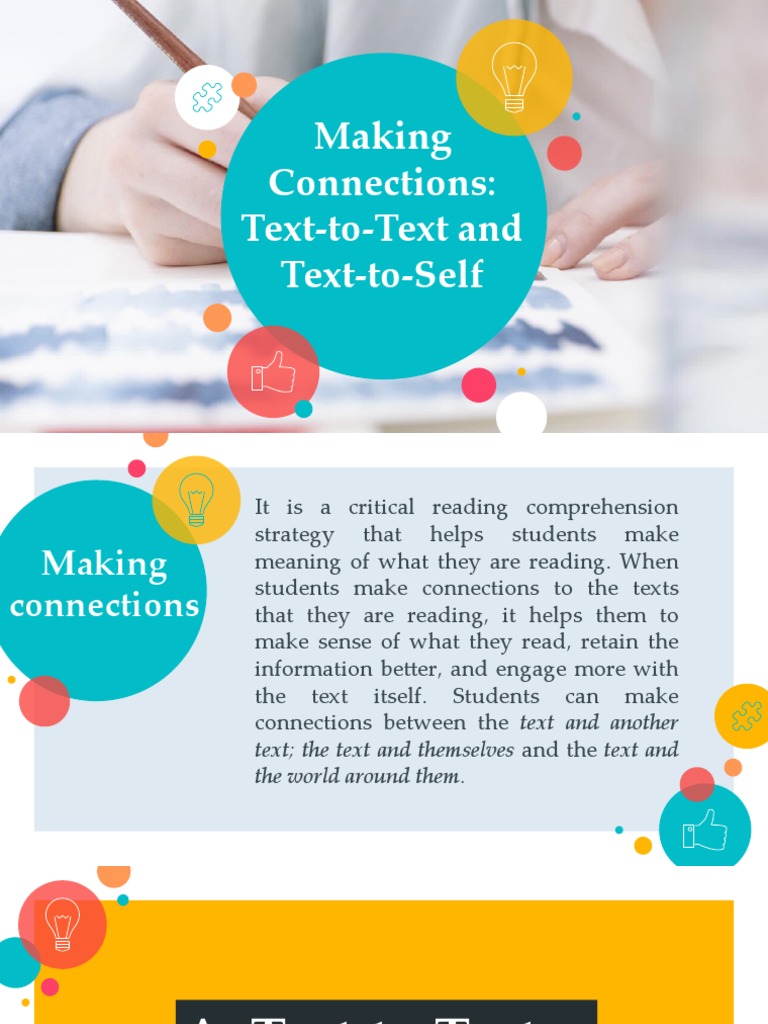Making Connections: Text-to-Text and Text-to-Self | PDF | Reading ...