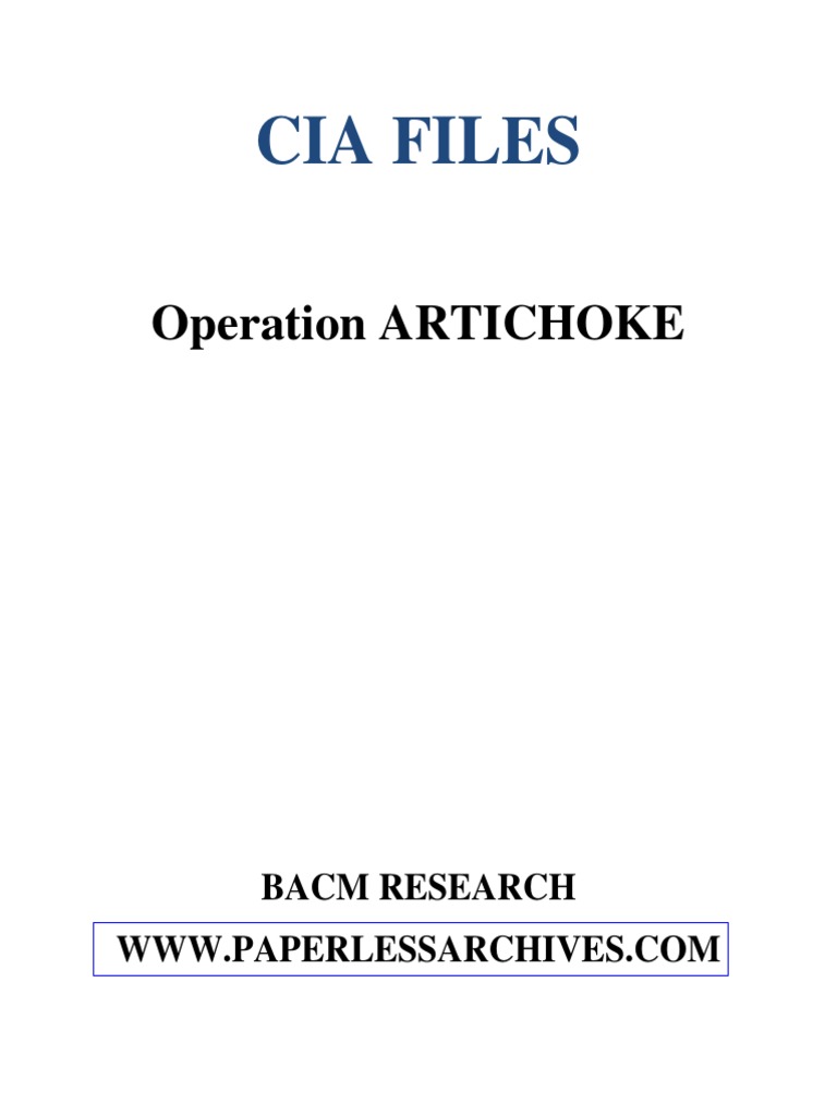 Artichoke CIA Files | PDF | Central Intelligence Agency | Information ...