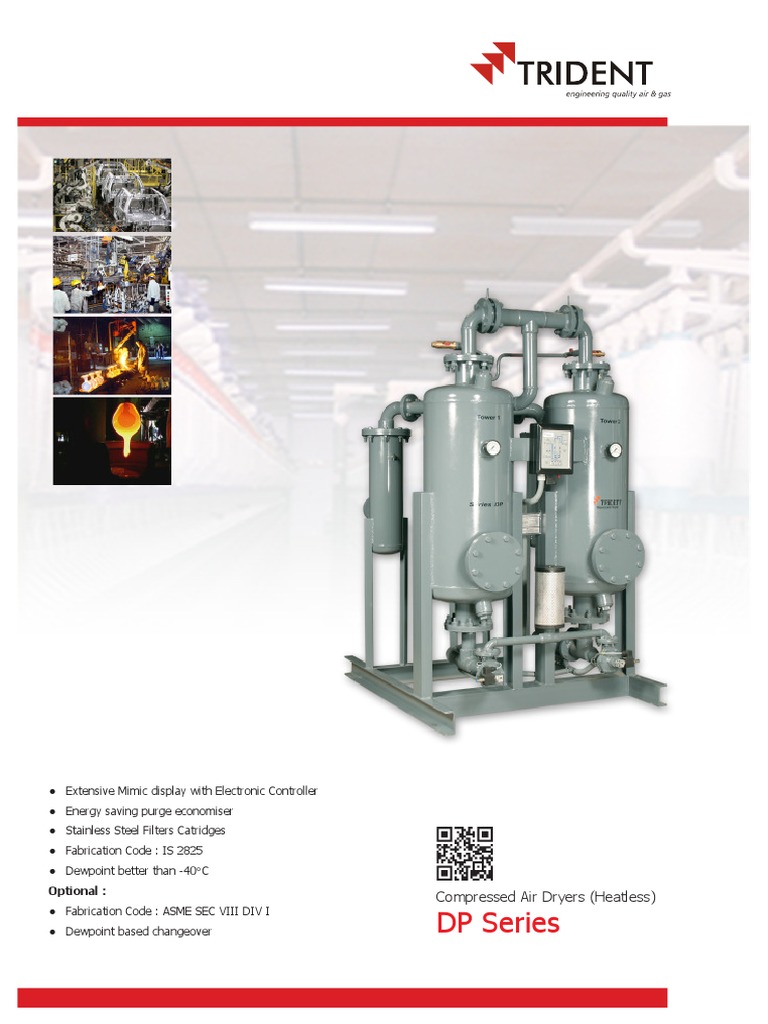 DP Series: Compressed Air Dryers (Heatless) | PDF | Manufactured Goods ...