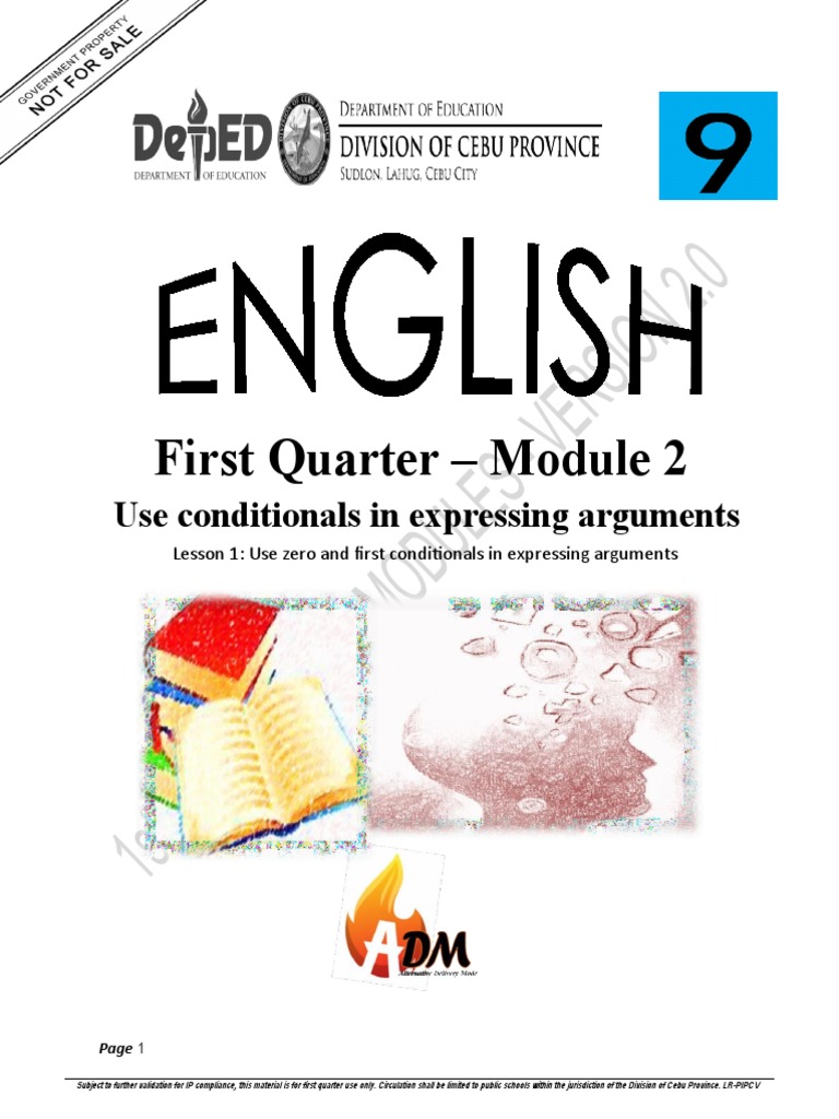 First Quarter - Module 2: Use Conditionals in Expressing Arguments | Download Free PDF ...