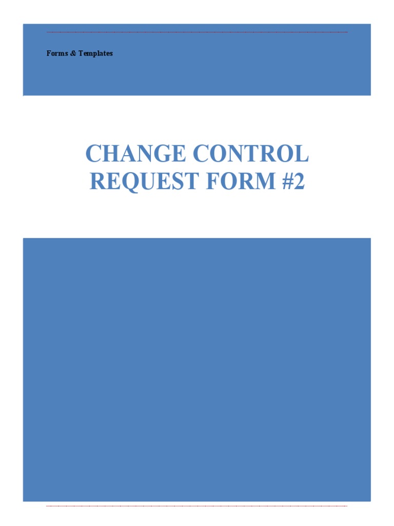 Change Control Request Form 2 | PDF