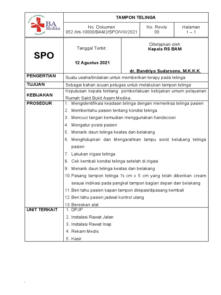 Tampon Telinga | PDF