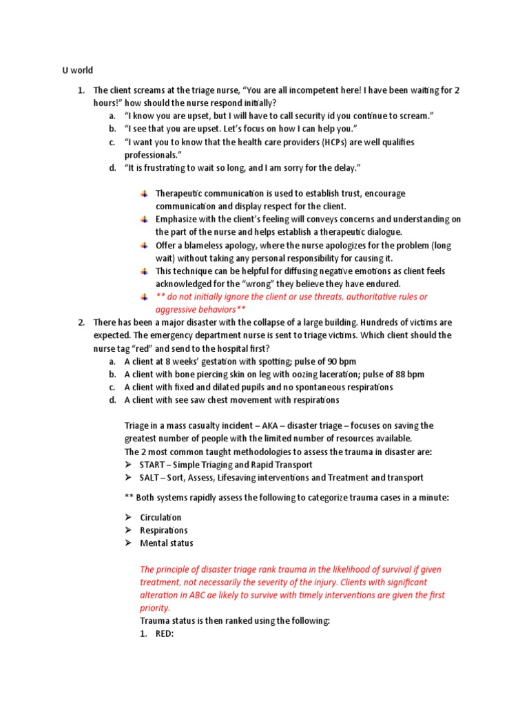 U World - Questions and Ratio | PDF | Burn | Respiratory Tract