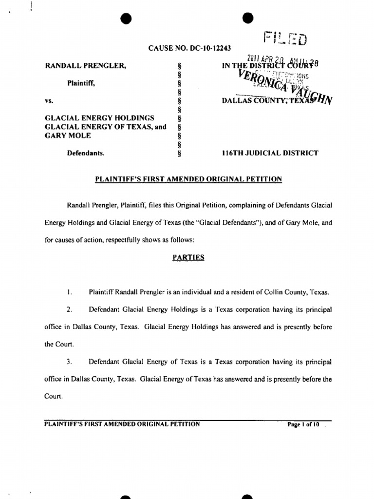 Gary Mole and Glacial Energy Continued Fraud | PDF