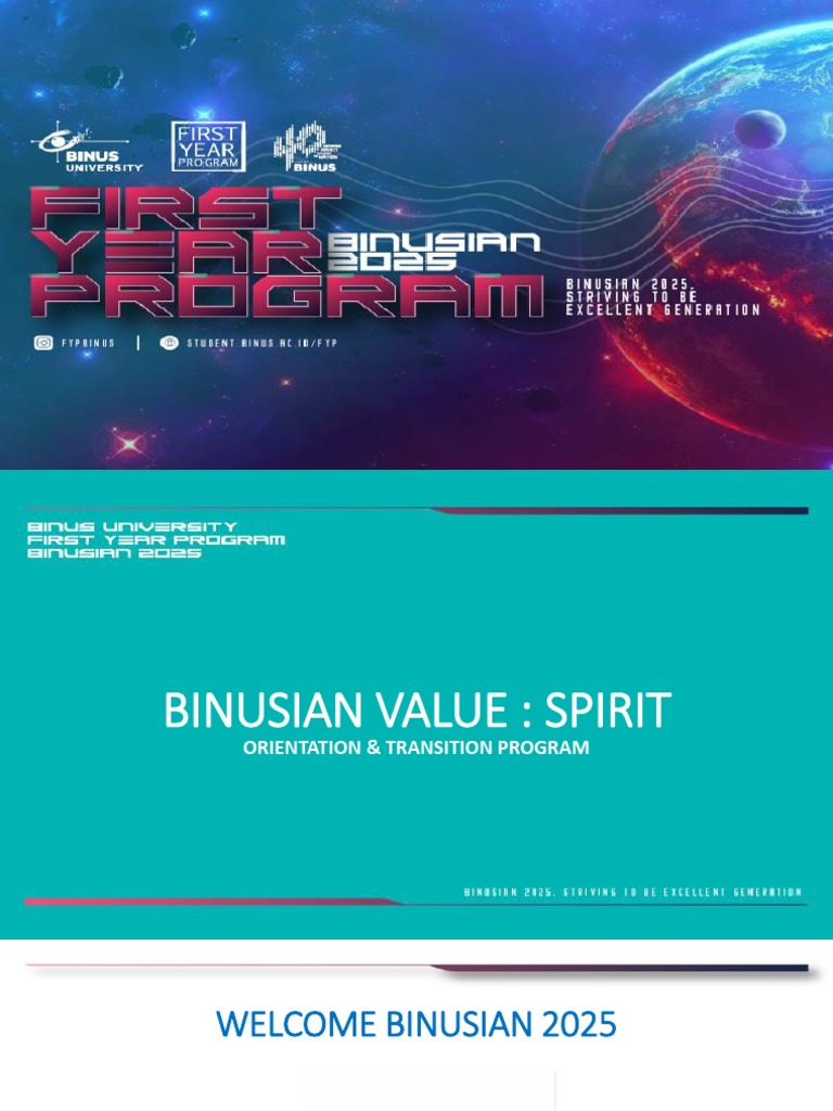 03.materi Presentasi Sync - SPIRIT Value For Binusian - Rev1 | PDF ...
