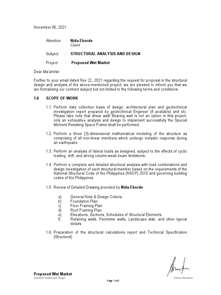 Structural Analysis Proposal | PDF | Structural Analysis | Geotechnical ...