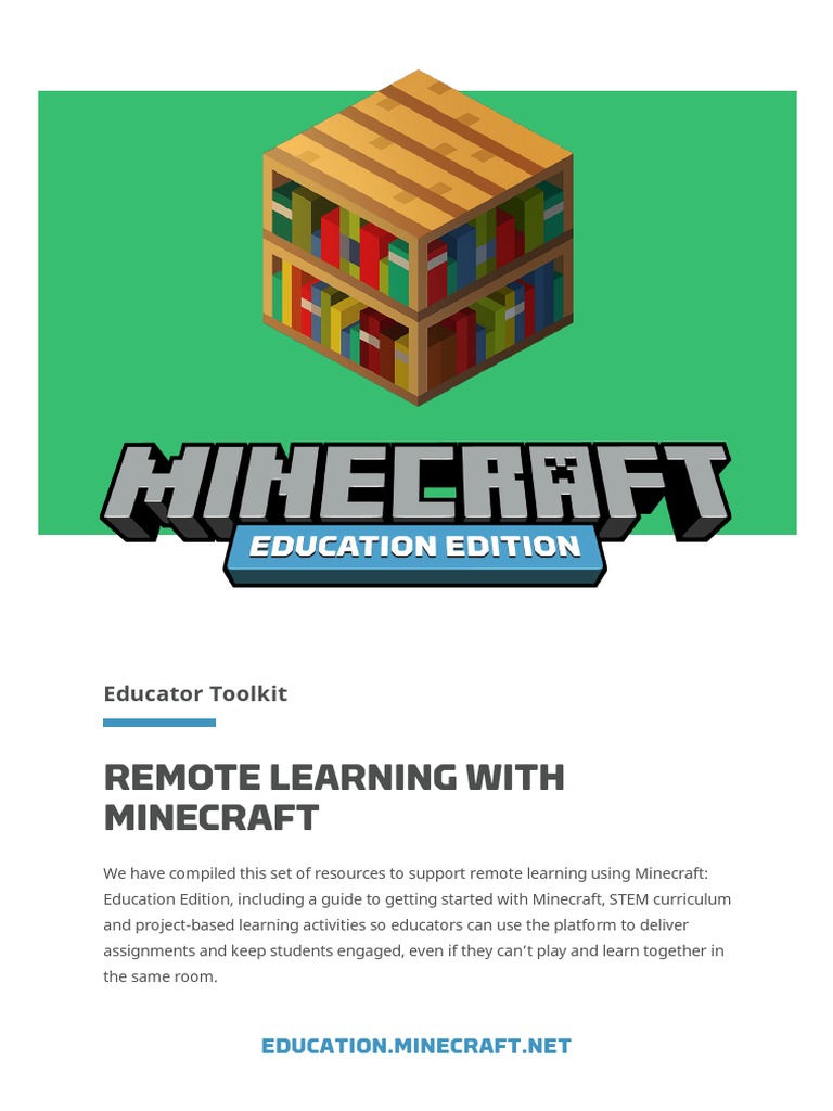 Remote Learning With Minecraft Education Edition Final | PDF ...
