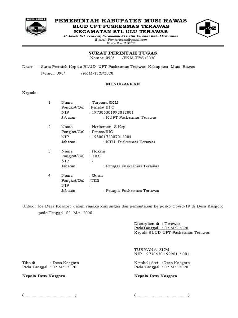 SURAT TUGAS Jau | PDF