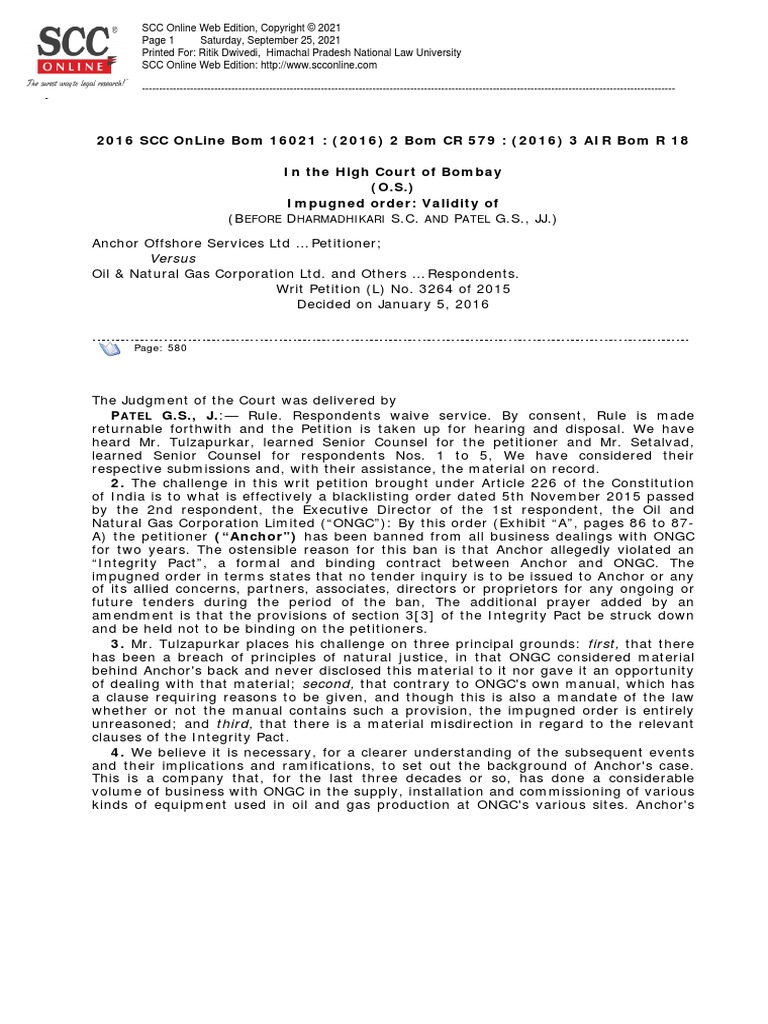 Anchor Offshore V ONGC | PDF | Invoice | Business