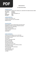 MBBS DOCTOR - Resume CV Format, CV Sample, Model, Example, BioData ...